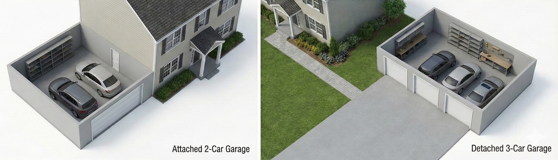 Standard Garage Dimensions & Sizes (1, 2, 3 & 4 Car Guide)