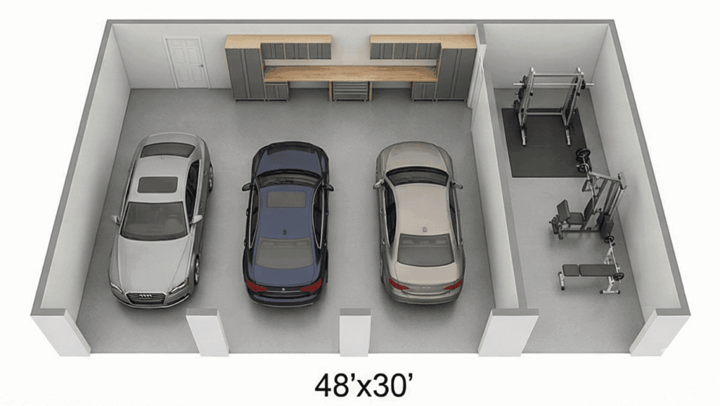 Standard Garage Dimensions & Sizes (1, 2, 3 & 4 Car Guide)