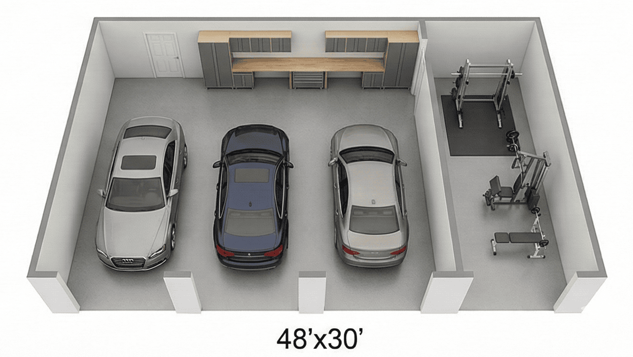 Standard Garage Dimensions & Sizes (1, 2, 3 & 4 Car Guide)